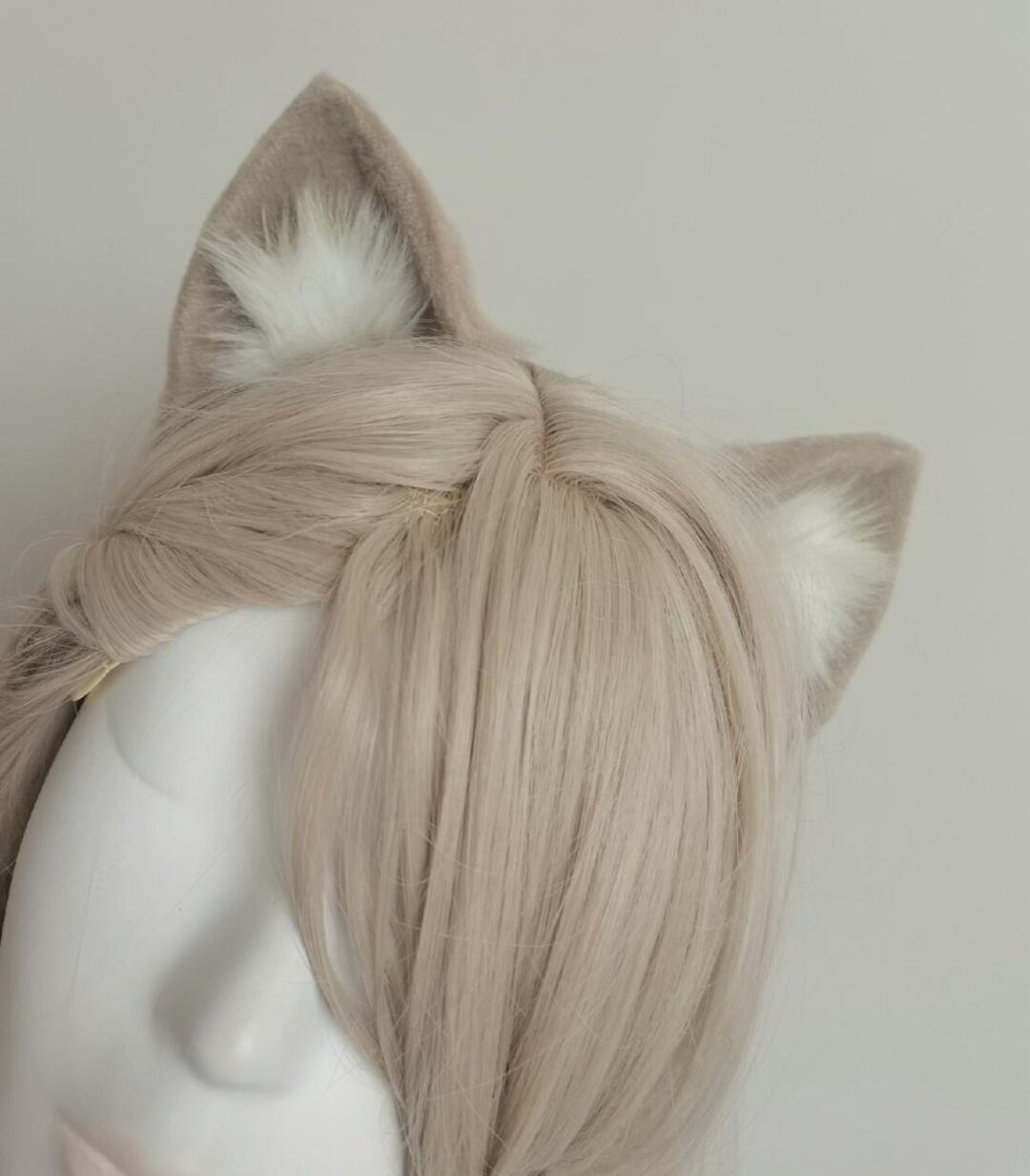Furry Brown Cat Ear & Tail Set: Kawaii Cosplay Costume Accessory - Etsy