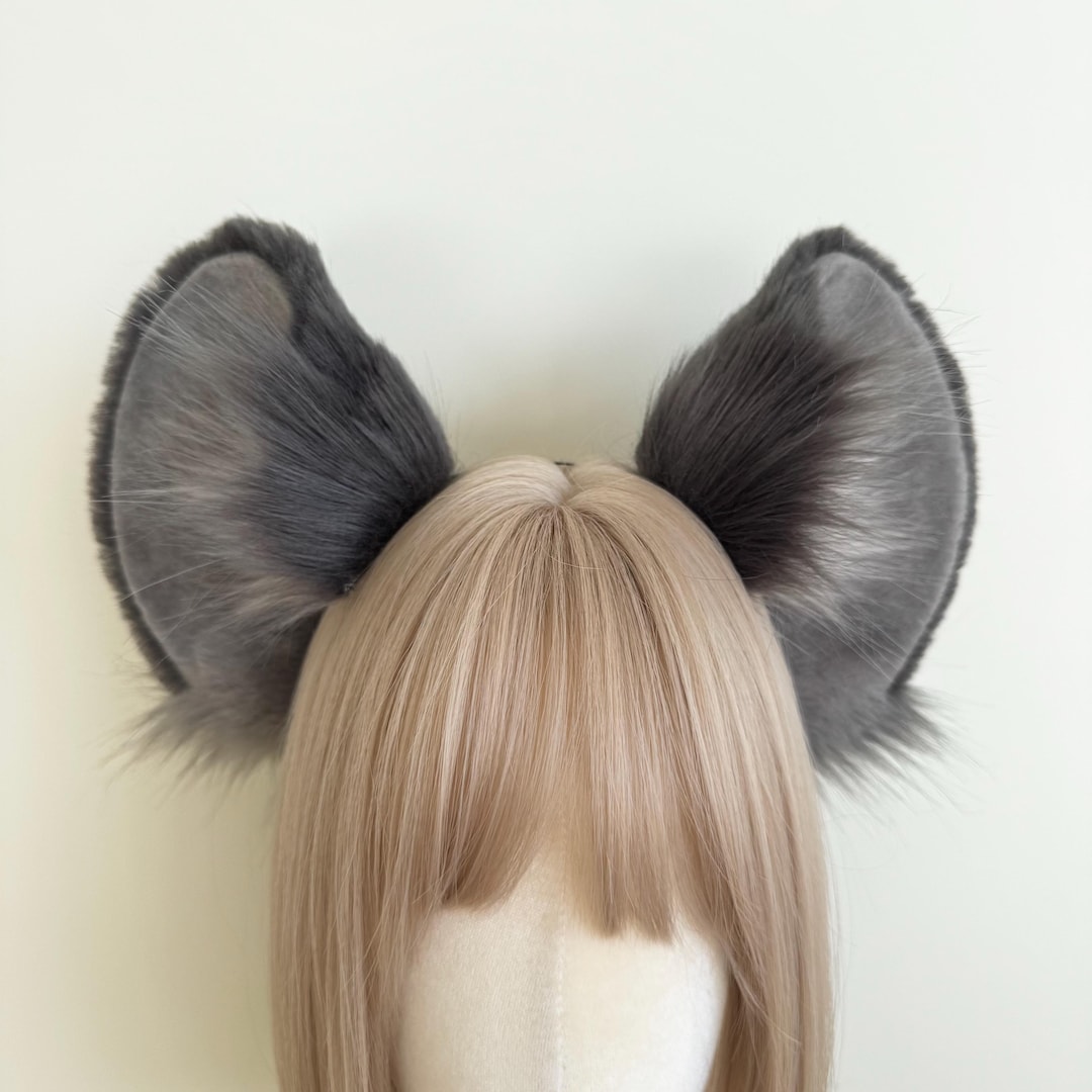 Jerry Mouse Ears Headband - Brown/pink Gray/white Furry Headpiece ...