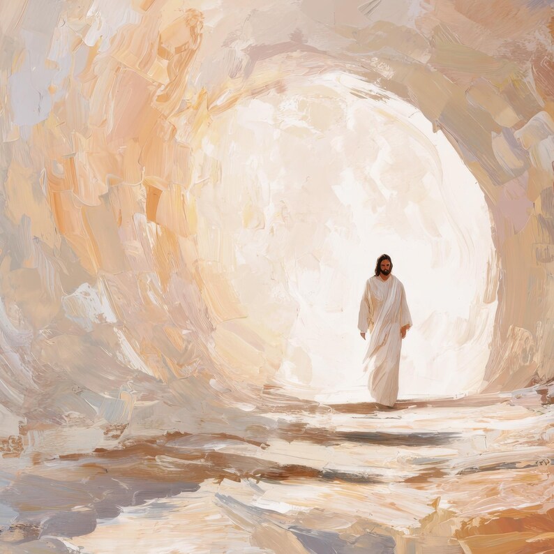 Jesus Resurrection Frame TV Art: Easter Spring Painting Download - Etsy UK