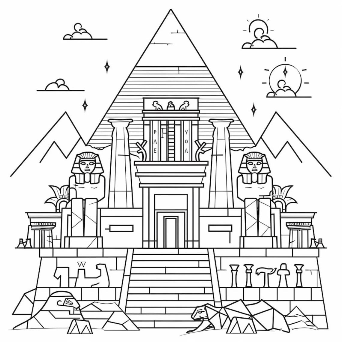 Ancient Civilizations Coloring Book: Educational Fun for Children - Etsy