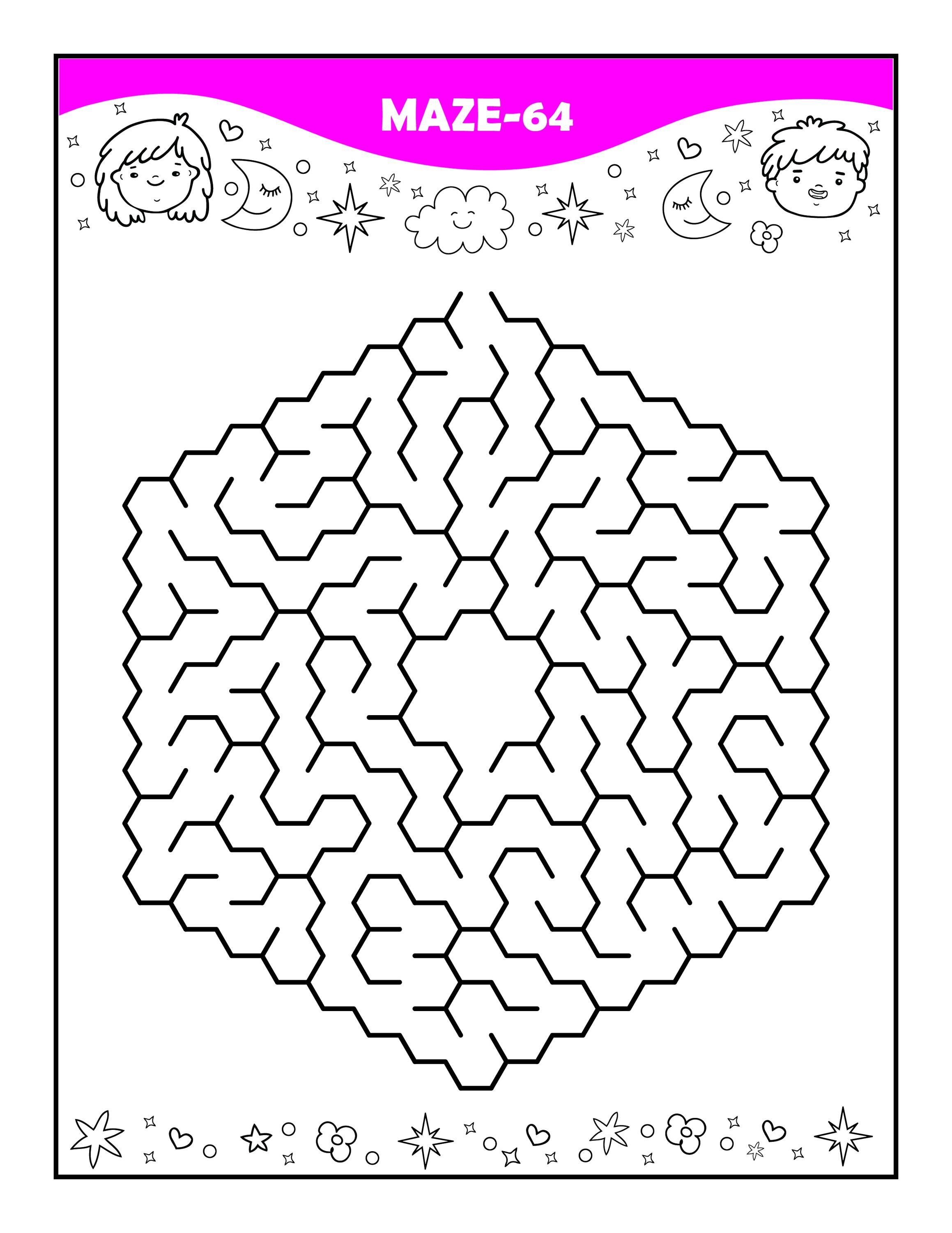 Maze Puzzle Books: Kids Activity Pack With Solutions - Etsy