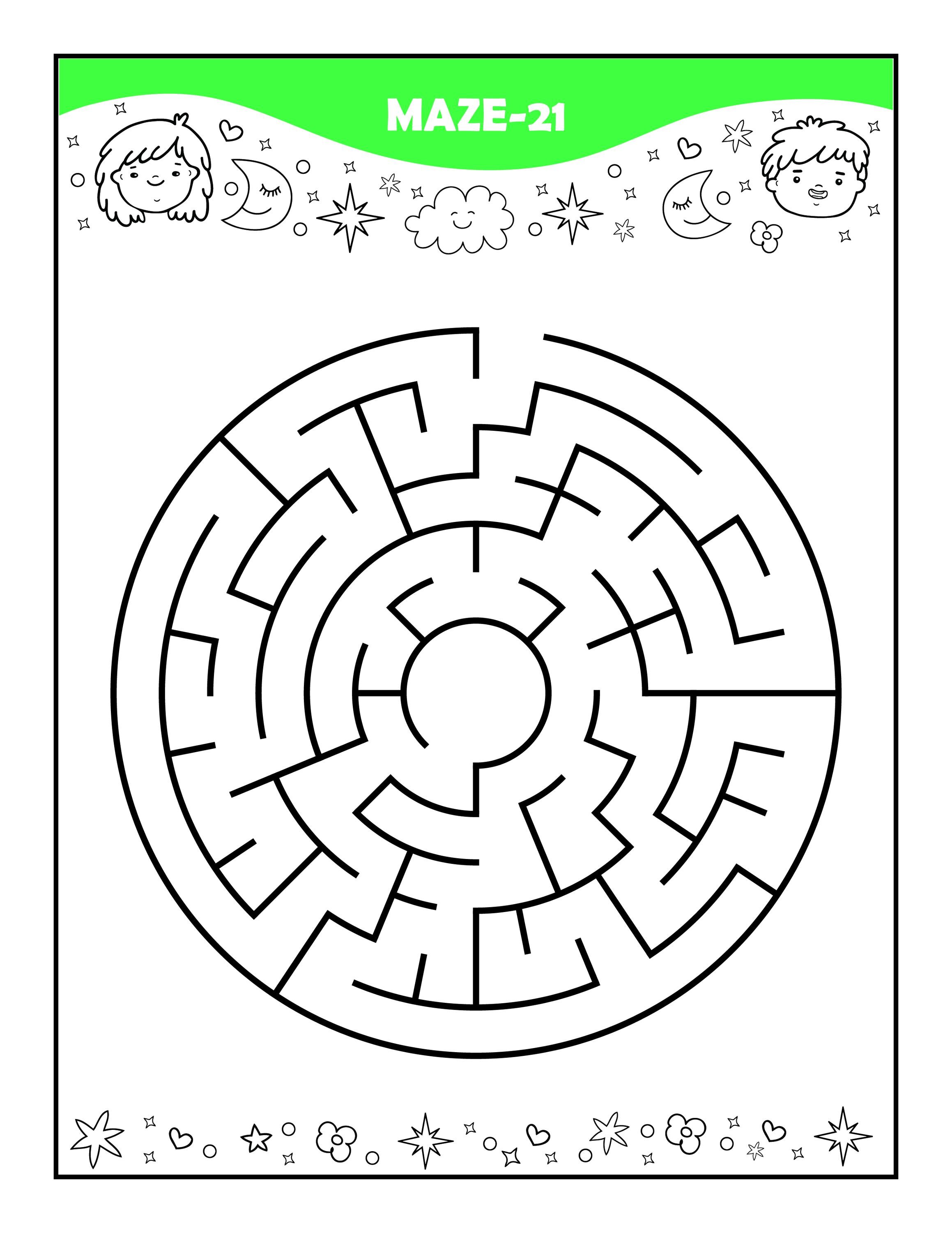 Maze Puzzle Books: Kids Activity Pack With Solutions - Etsy