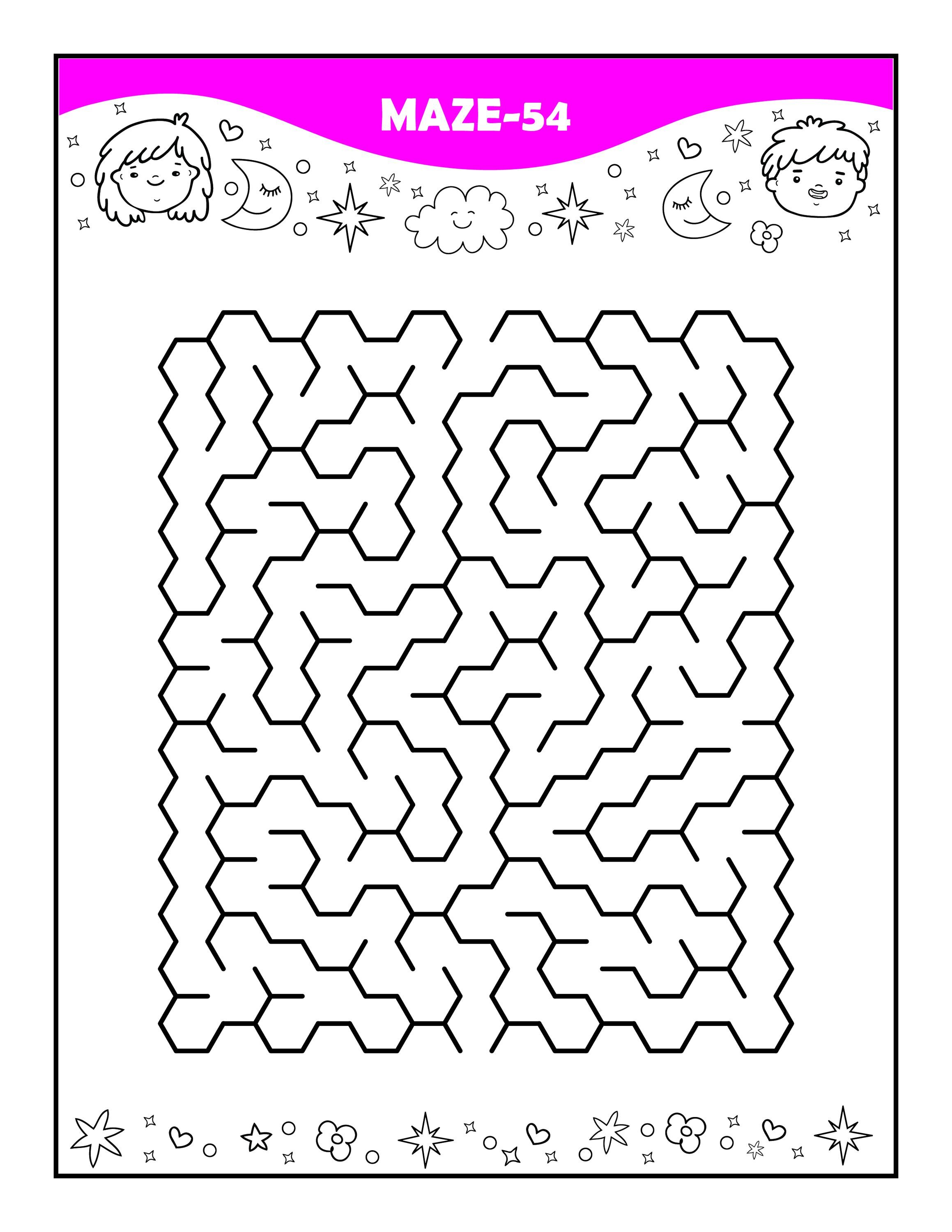 Maze Puzzle Books: Kids Activity Pack With Solutions - Etsy