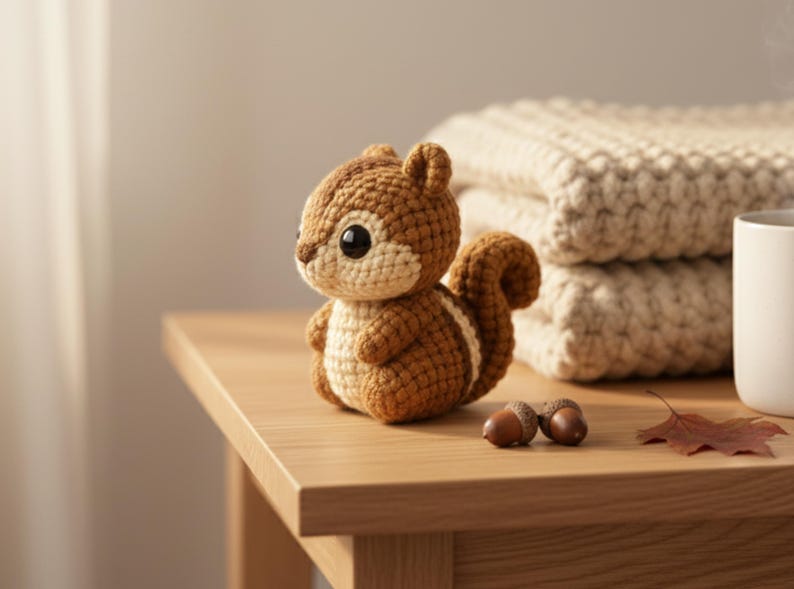 Mini Amigurumi Chipmunk Crochet Pattern PDF – Kawaii Woodland Animal ...