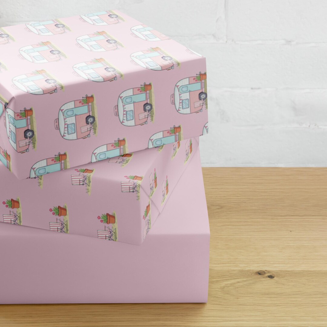 Caravan Design Wrapping Paper for Gifts and Presents for Camping or ...