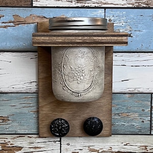 Mason Jar Rustic Farmhouse All Decor Mason Jar Vase Wall Art Primitive ...