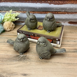 Set of Birds Figurines Set of Four Birds Bird Statues Farmhouse Decor ...