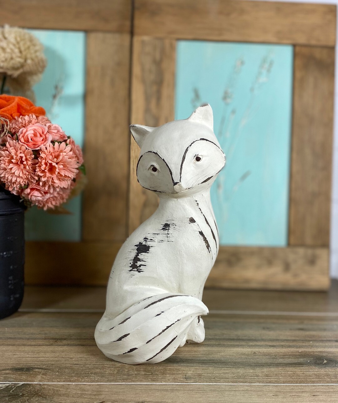 Fox Figurine Woodland Creature Woodland Décor Fox Statue Fox ...