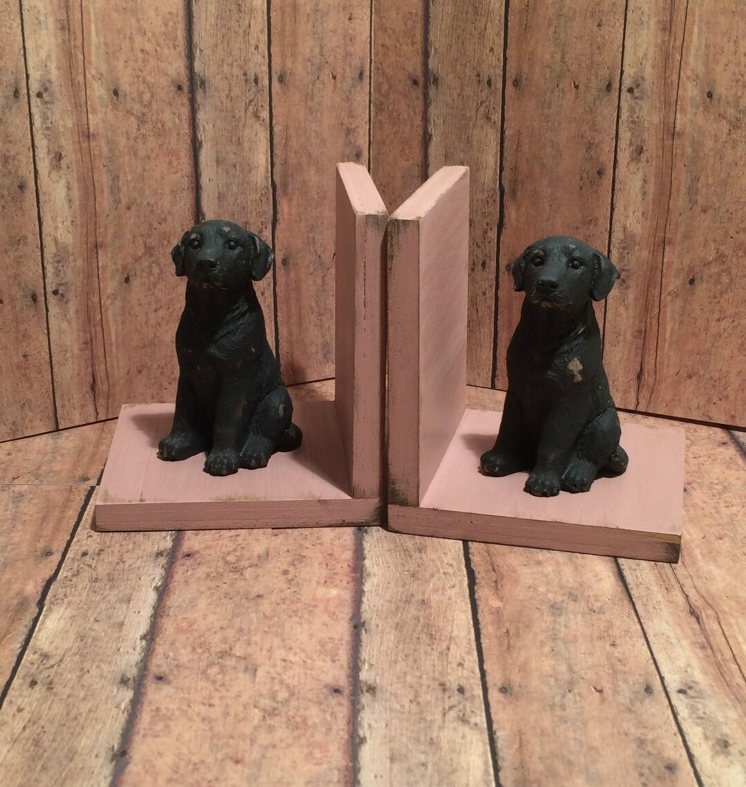Lab Dogs Figurines Set of Bookends Labrador Retriever Figurines Book ...