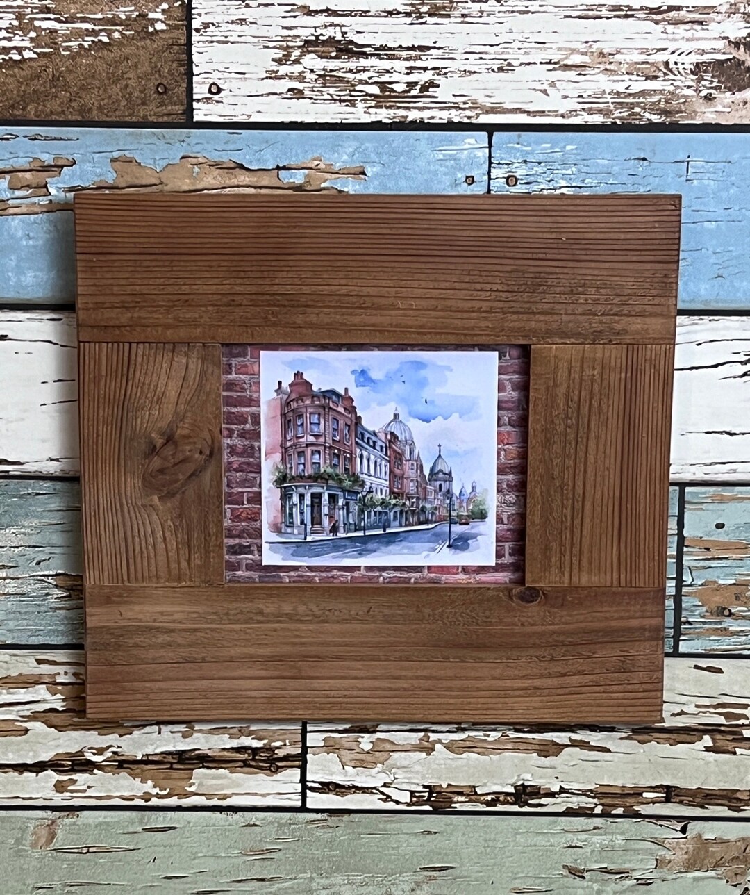 Solid Wood Handmade Rustic Farmhouse Picture Frame Wall Decor Vintage ...