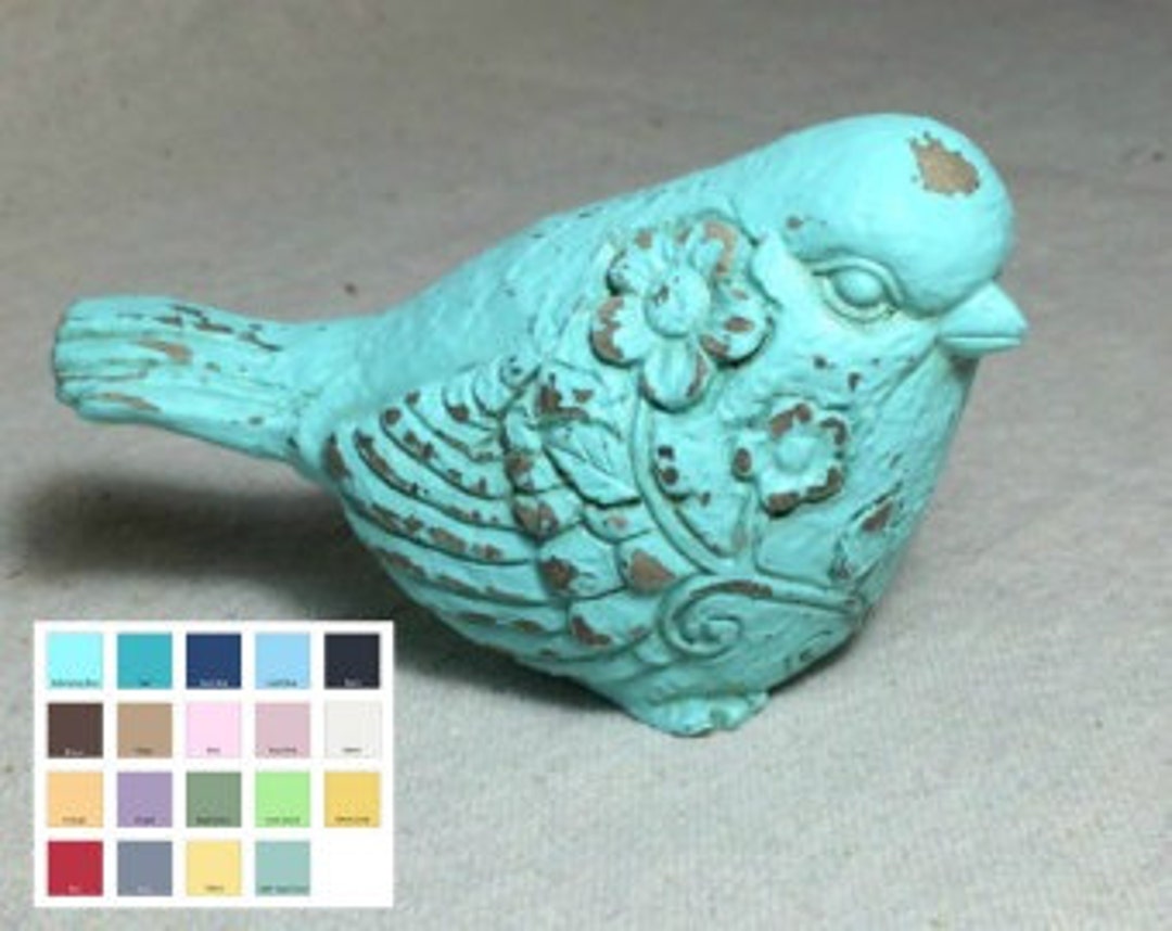 Bird Figurine Bird Statue Shabby Chic Bird French Country Bird Farmhouse Decor Bird Tabletop ...