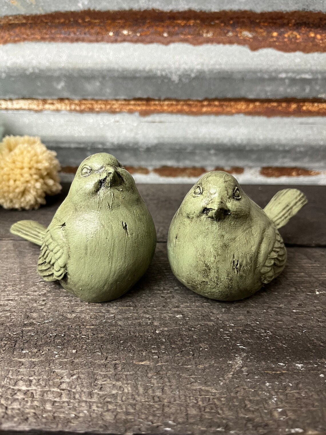 Pair of Birds Figurines Bird Statues Bird Farmhouse Decor Birds ...
