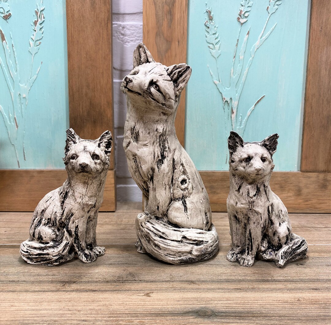 Fox Figurines Woodland Creatures Woodland Décor Fox Statues Fox ...