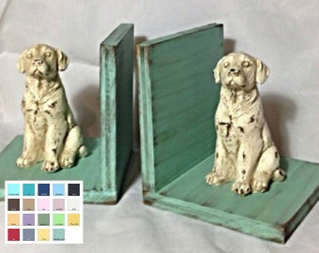 Sweet Dogs Figurines Set of Bookends Dog Book Ends Labrador Set of ...