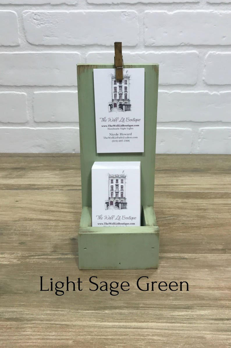 Farmhouse Vertical Business Card Holder//Shabby Chic Business | Etsy
