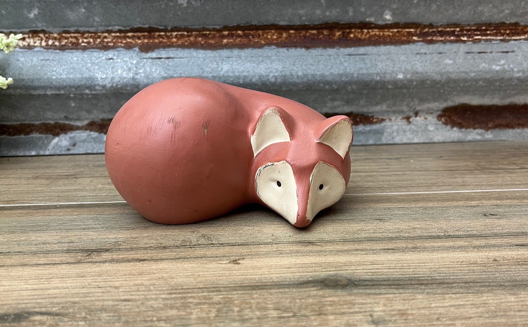 Fox Figurine Fox Statue Rustic Farmhouse Decor Fox Figure Fox ...