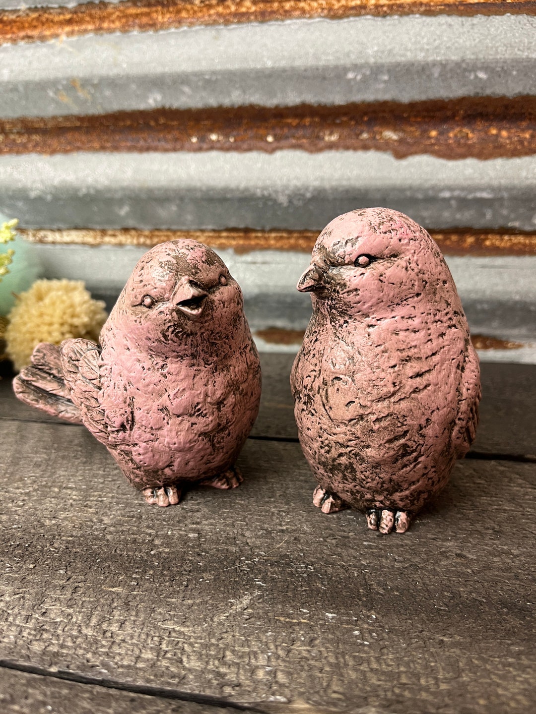Pair of Birds Figurines Bird Statues Bird Farmhouse Decor Birds ...