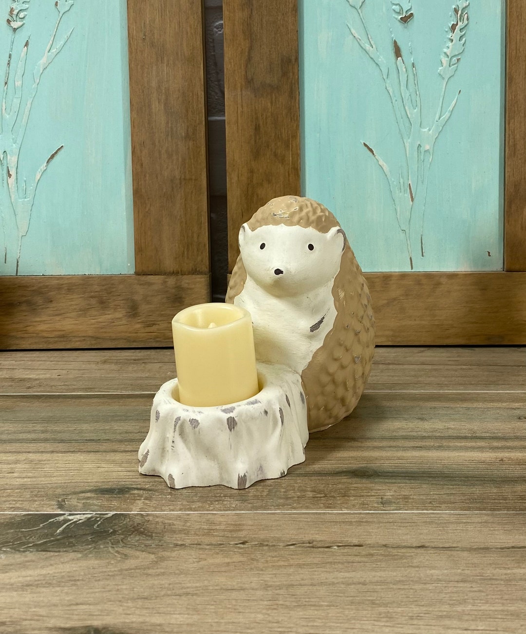 Hedgehog Candle Holder Woodland Creature Themed Decor Woodland ...