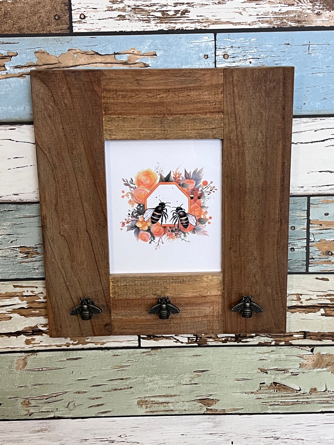 Solid Wood Handmade Rustic Farmhouse Picture Frame Wall Decor Vintage ...