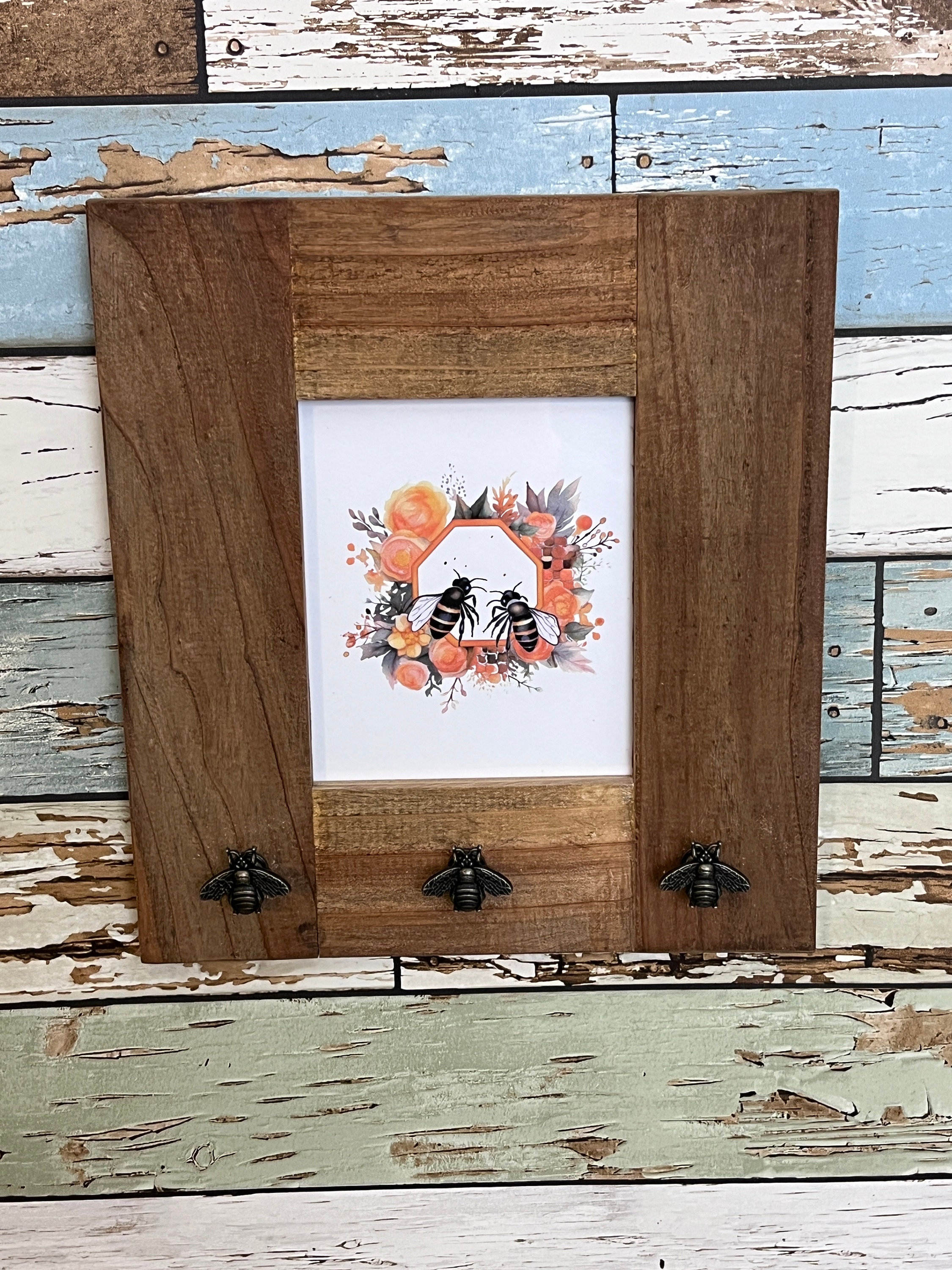 Solid Wood Handmade Rustic Farmhouse Picture Frame Wall Decor Vintage ...