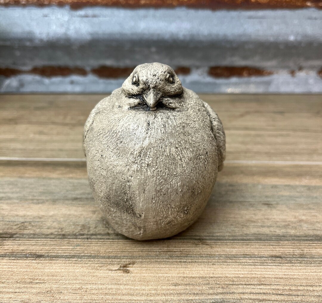 Chubby Bird Figurine Bird Statue Shabby Chic Bird French Country Bird ...