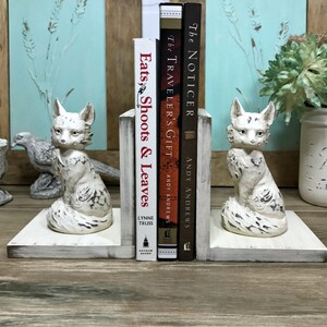 Fox Figurines Set of Bookends Fox Book Ends Rustic Fox Farmhouse Decor ...