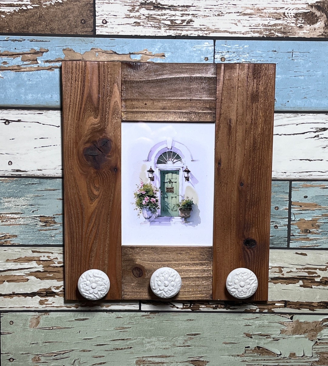 Solid Wood Handmade Rustic Farmhouse Picture Frame Wall Decor Vintage ...