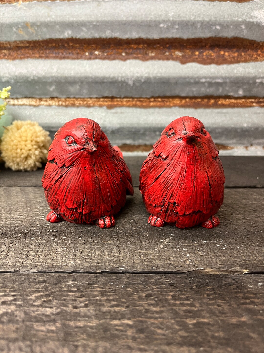 Pair of Birds Figurines Bird Statues Bird Farmhouse Decor Birds ...