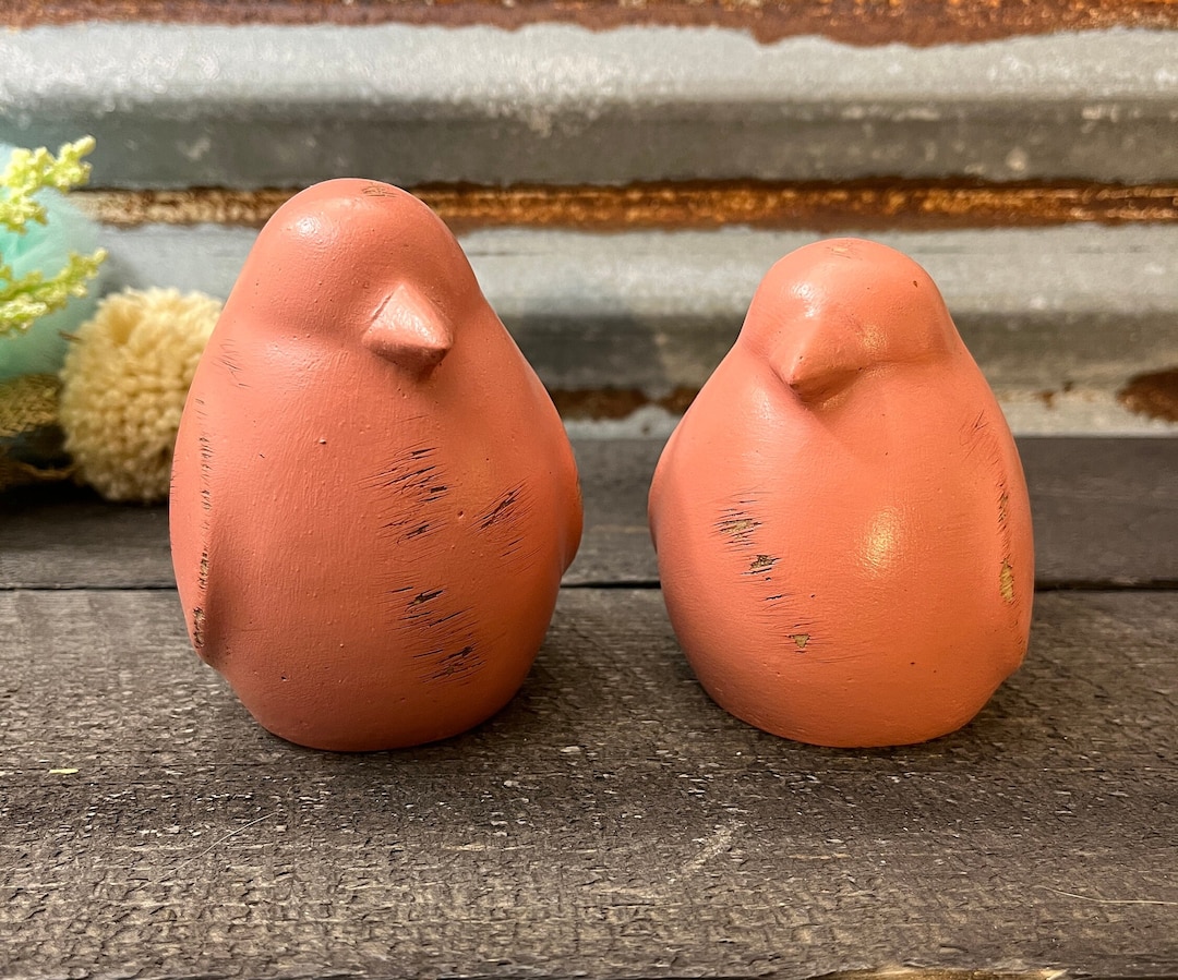 Ready to Ship Pair of Birds Figurines Bird Statues Bird Farmhouse Decor ...
