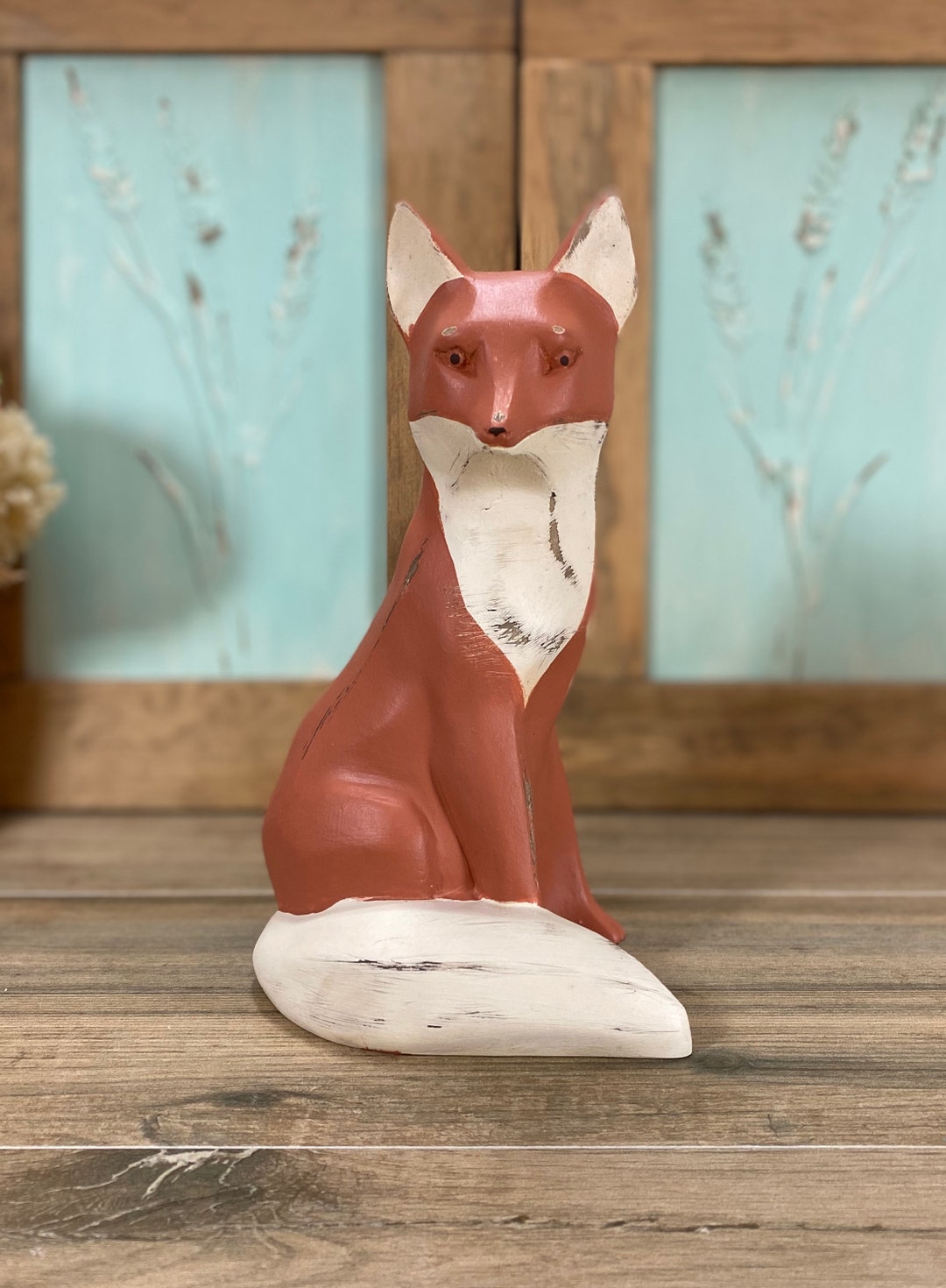 Fox Figurine Woodland Creature Woodland Décor Fox Statue Fox ...