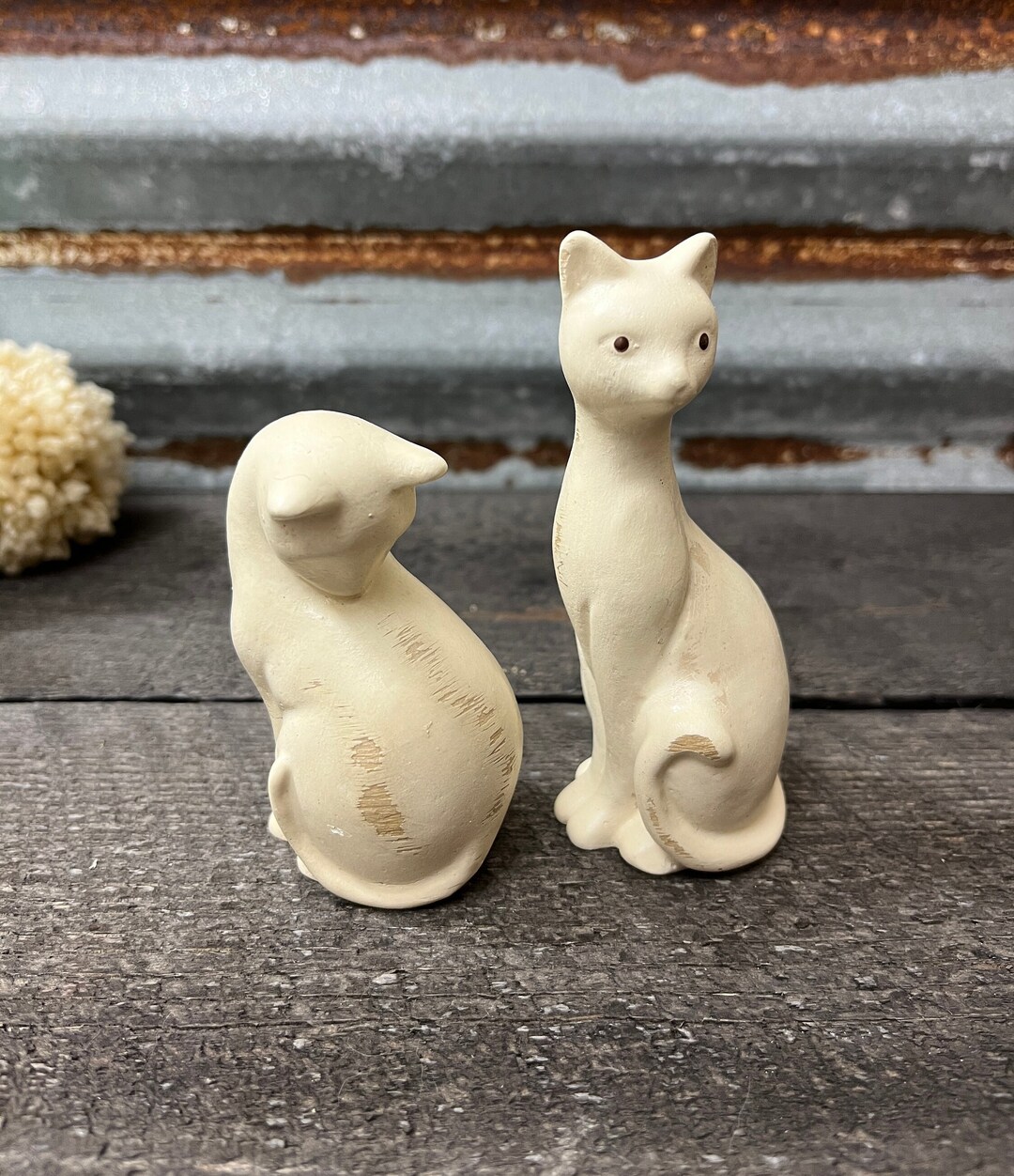 Rustic Cat Figurines Cat Statues Cat Lover Gift Rustic Figurines Kitten ...