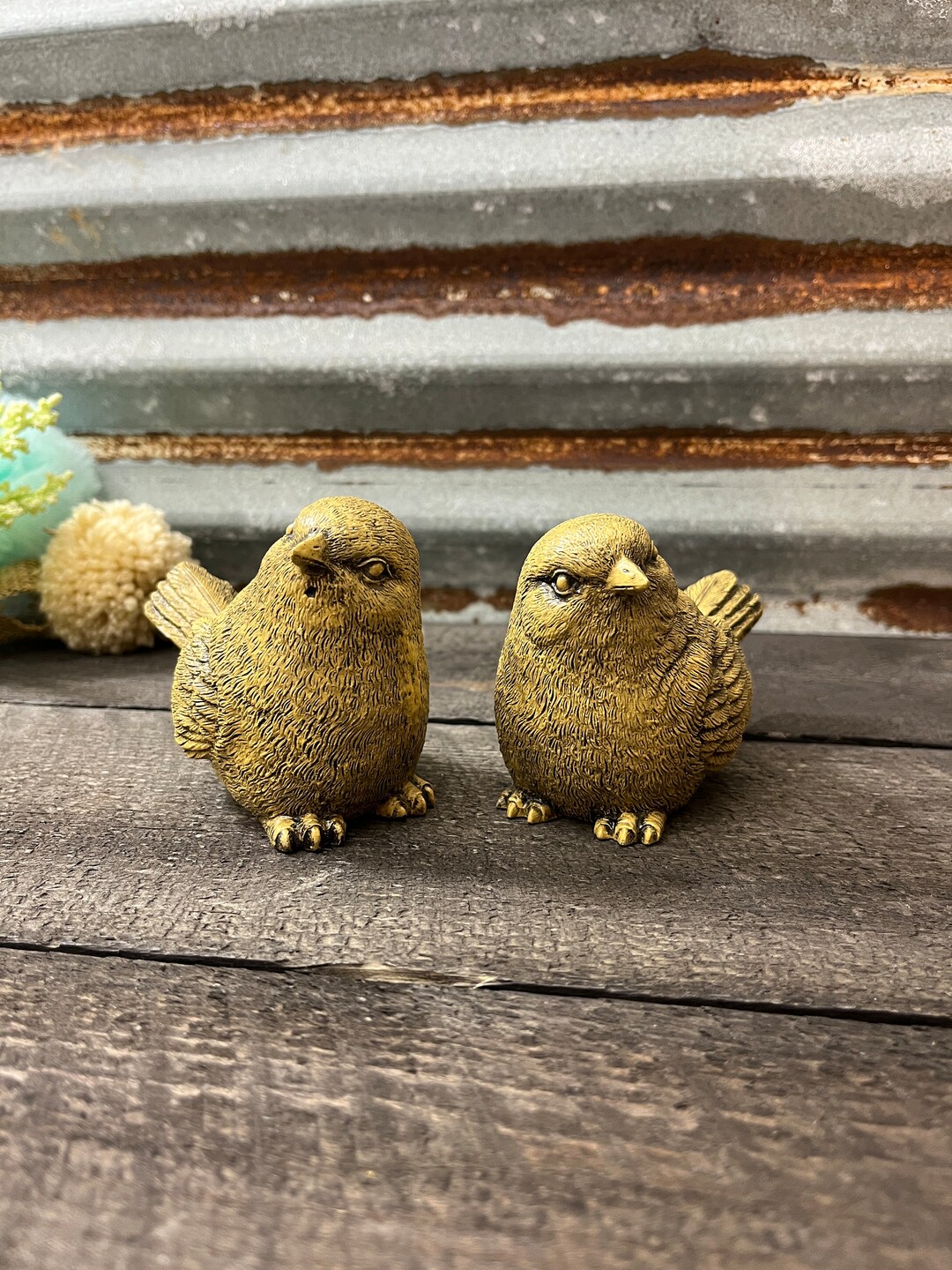 Pair of Birds Figurines Bird Statues Bird Farmhouse Decor Birds Decor ...