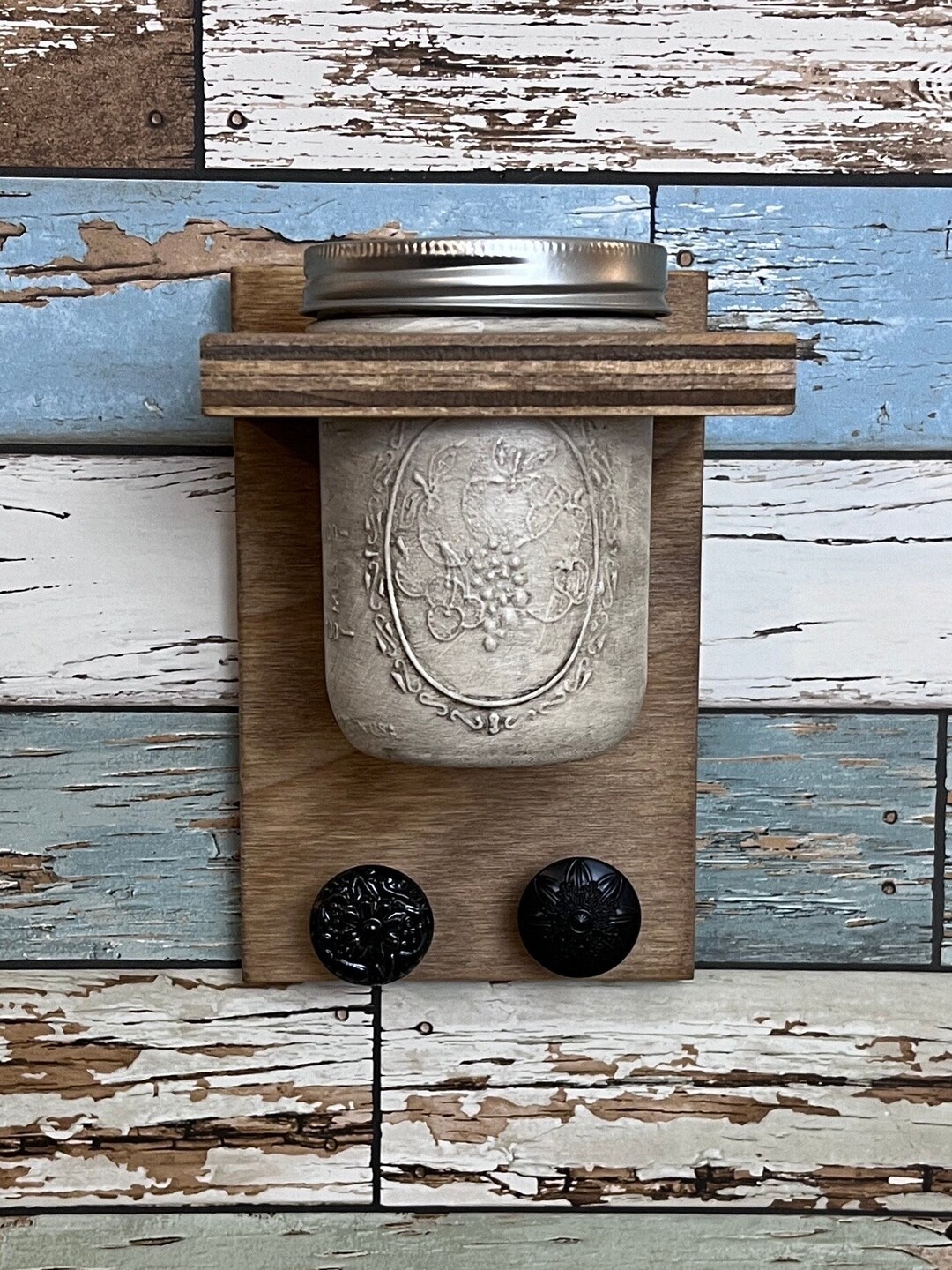 Mason Jar Rustic Farmhouse All Decor Mason Jar Vase Wall Art Primitive ...