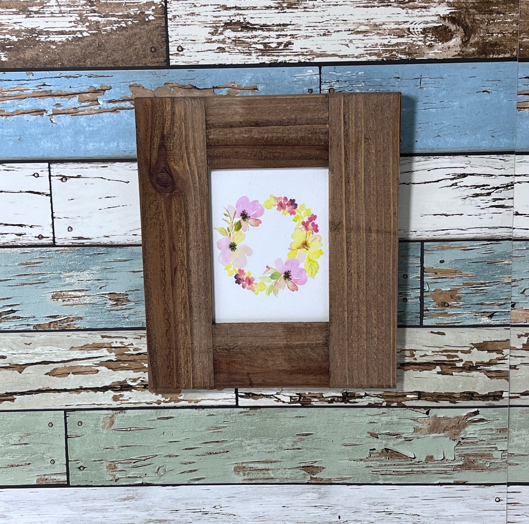 Solid Wood Handmade Rustic Farmhouse Picture Frame Wall Decor Vintage Picture Wood Framed ...