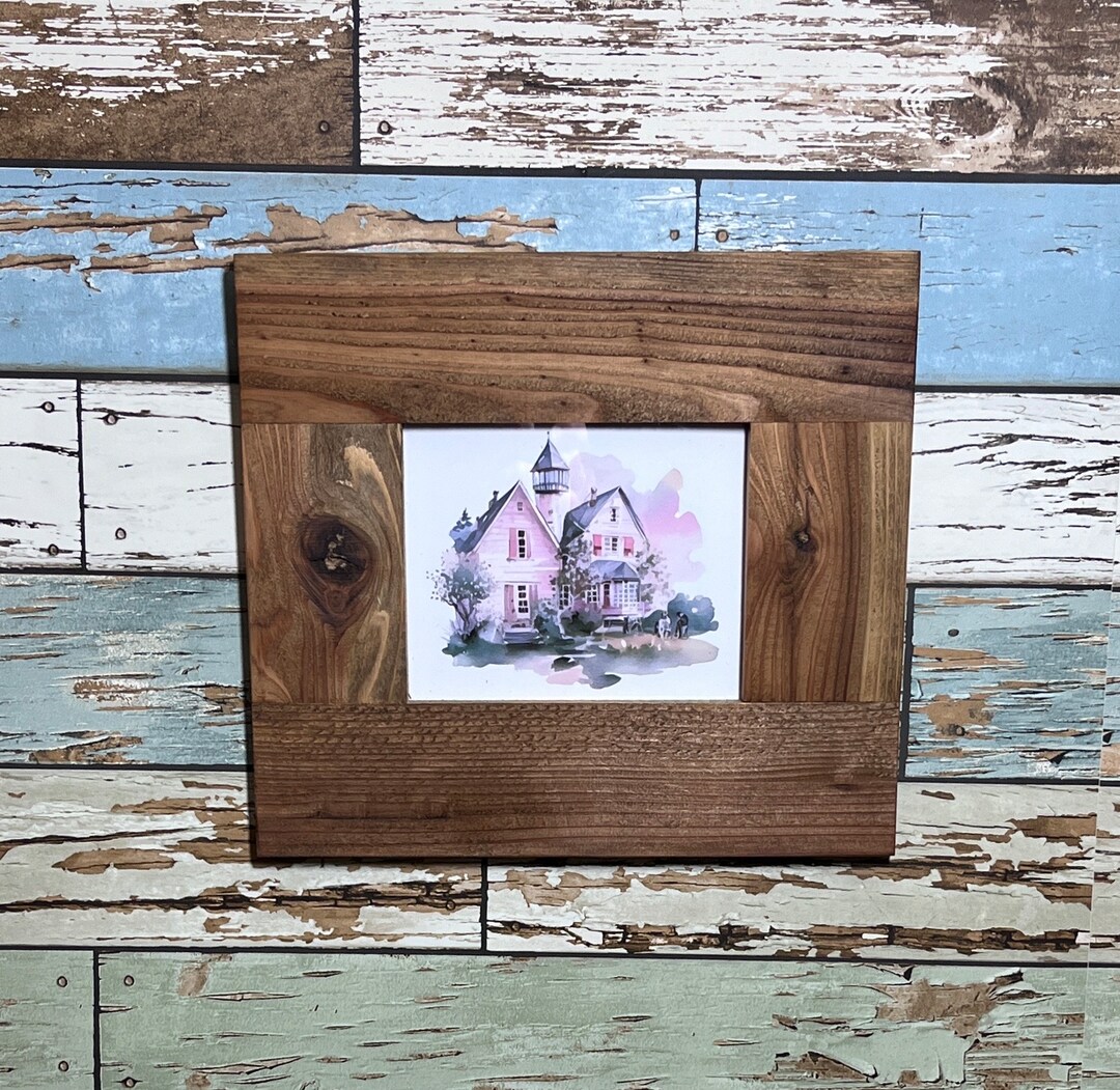 Solid Wood Handmade Rustic Farmhouse Picture Frame Wall Decor Vintage ...