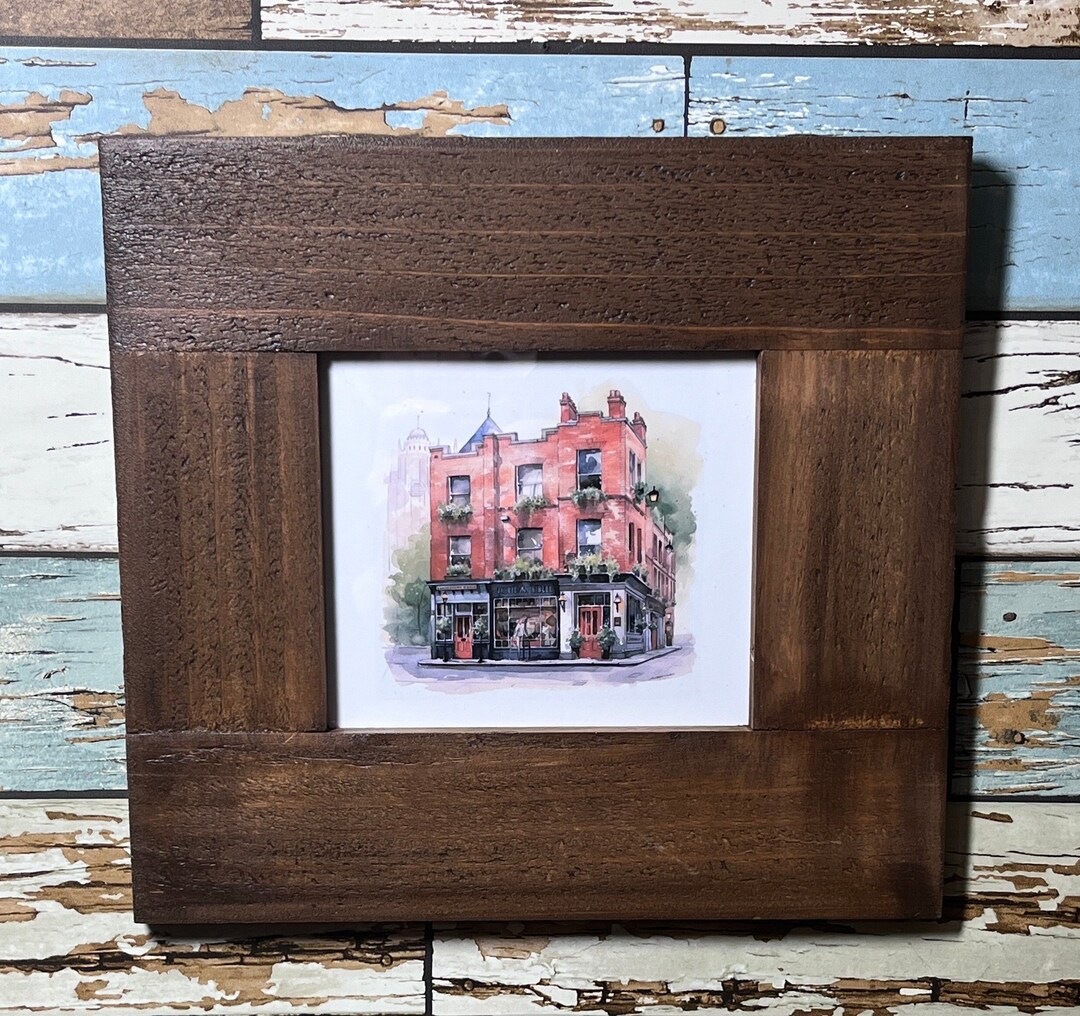 Solid Wood Handmade Rustic Farmhouse Picture Frame Wall Decor Vintage ...