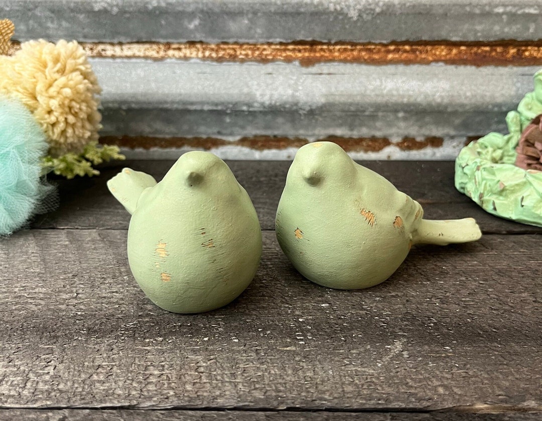 Pair of Birds Figurines Bird Statues Bird Farmhouse Decor Birds ...
