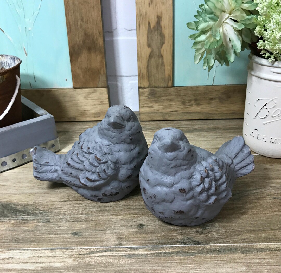 Pair of Birds Figurines Bird Statues Bird Farmhouse Decor Birds ...