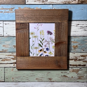 Solid Wood Handmade Rustic Farmhouse Picture Frame Wall Decor Vintage ...