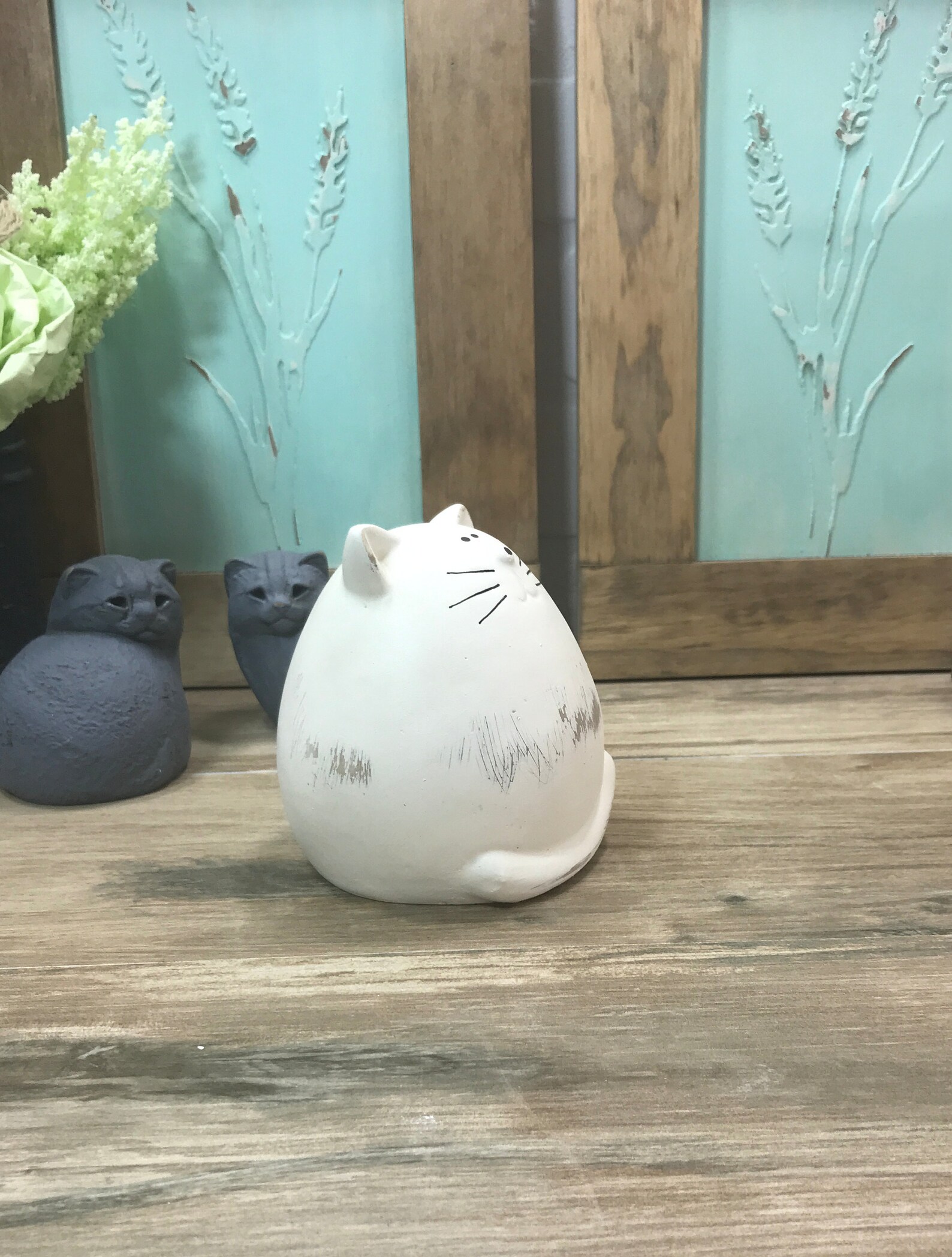Fat Cat Figurine Chubby Cat Statue Kitty Figurine Cat Lover Gift Cat ...