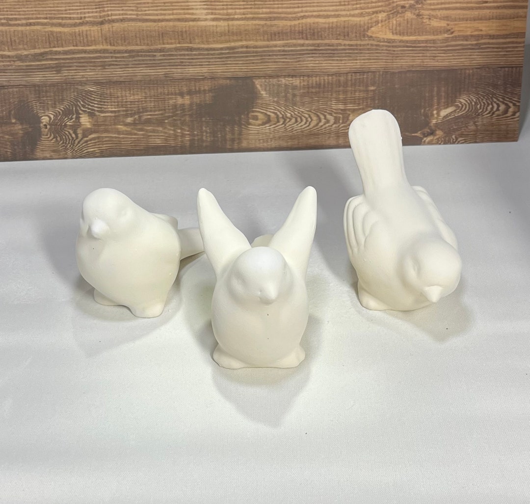 Unfinished Set of Birds Figurines DIY Bird Statues Bird - Etsy