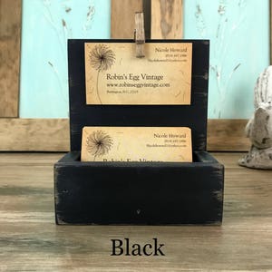 Farmhouse Business Card Holder//shabby Chic Business Card Display ...