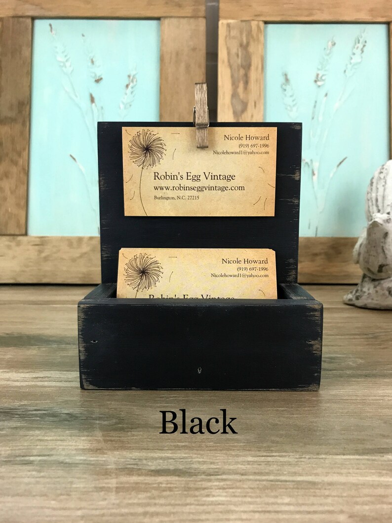 Farmhouse Business Card Holder//shabby Chic Business Card | Etsy