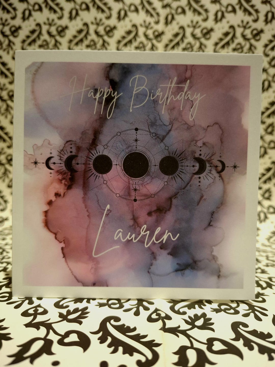Personalised Moon Phases Birthday Card - Etsy