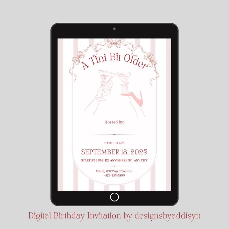 A Tini Bit Older Birthday Invitation - Etsy