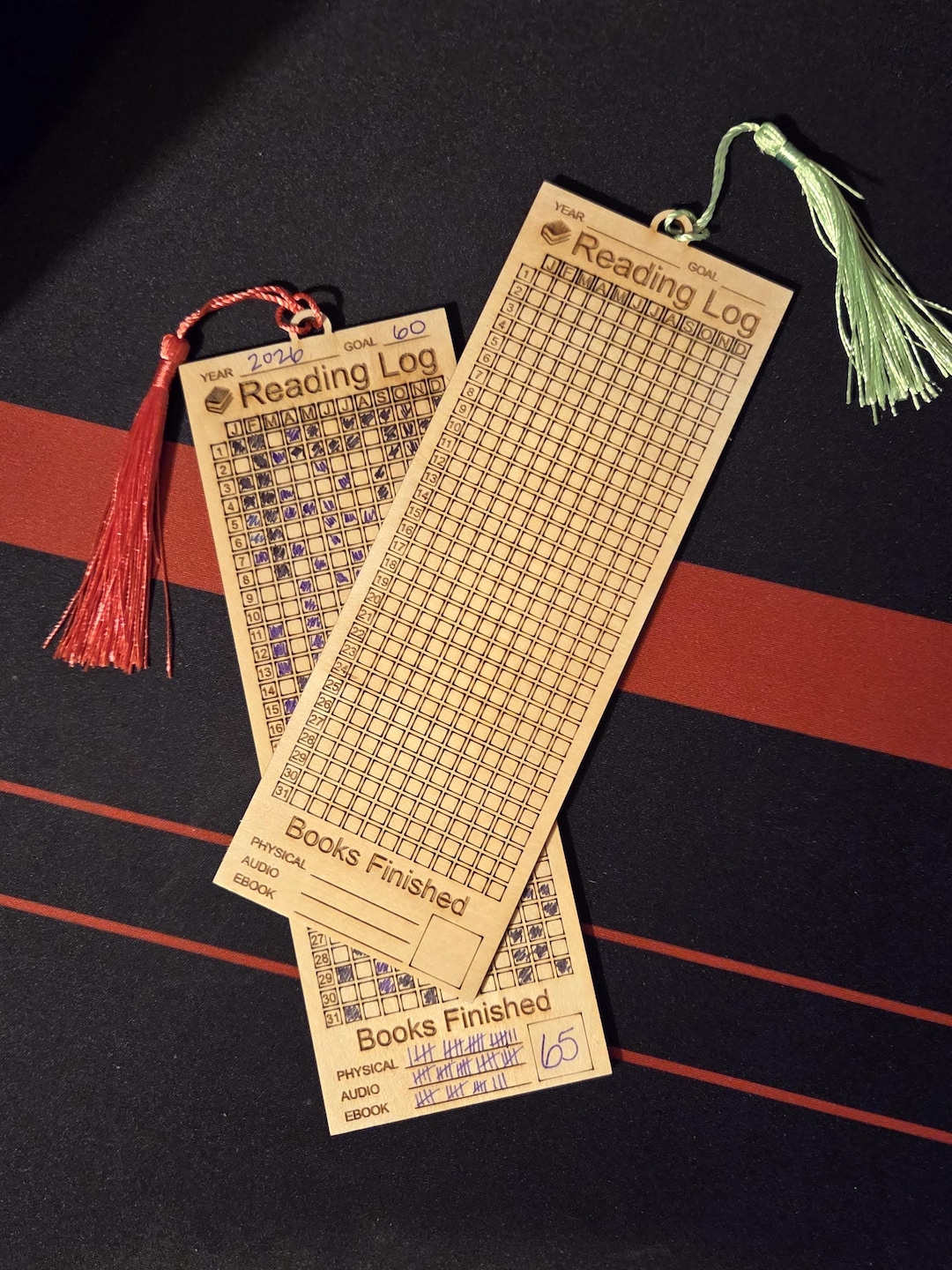 Wooden Reading Habit Tracker Bookmark - Etsy