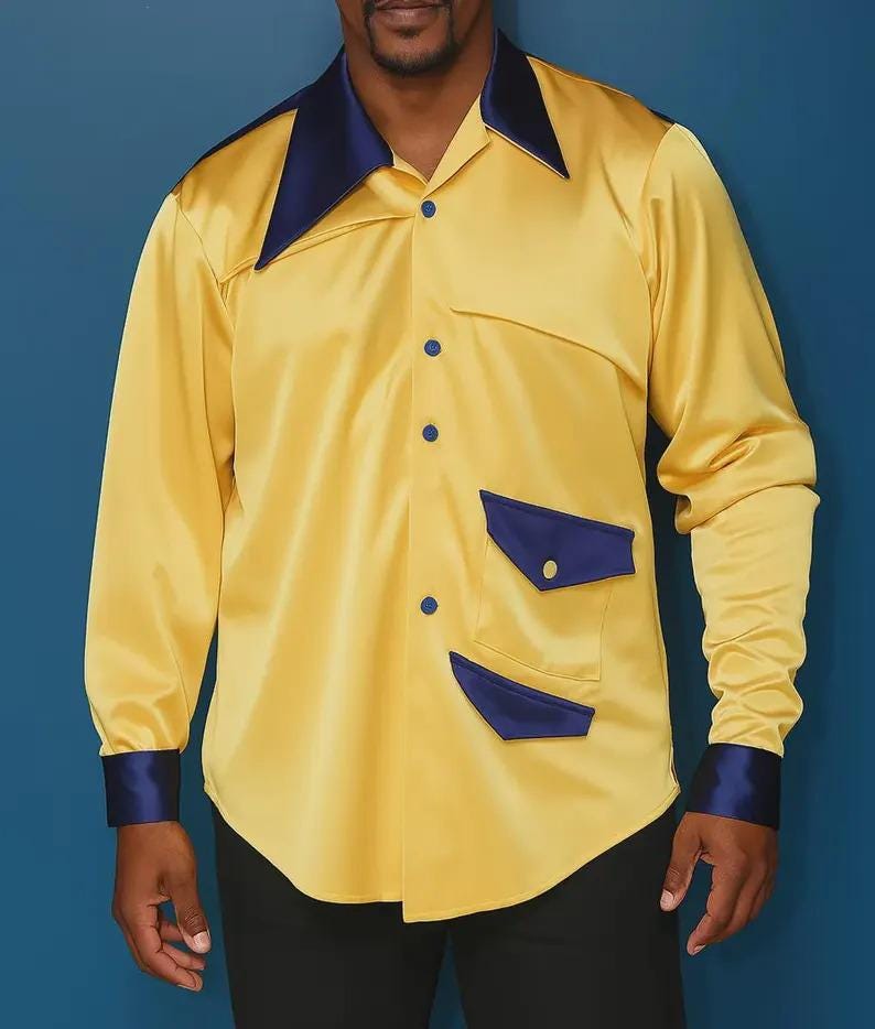 Gordon Gartrelle Yellow Satin Shirt: Cosby Show Parody - Anthony Mackie ...