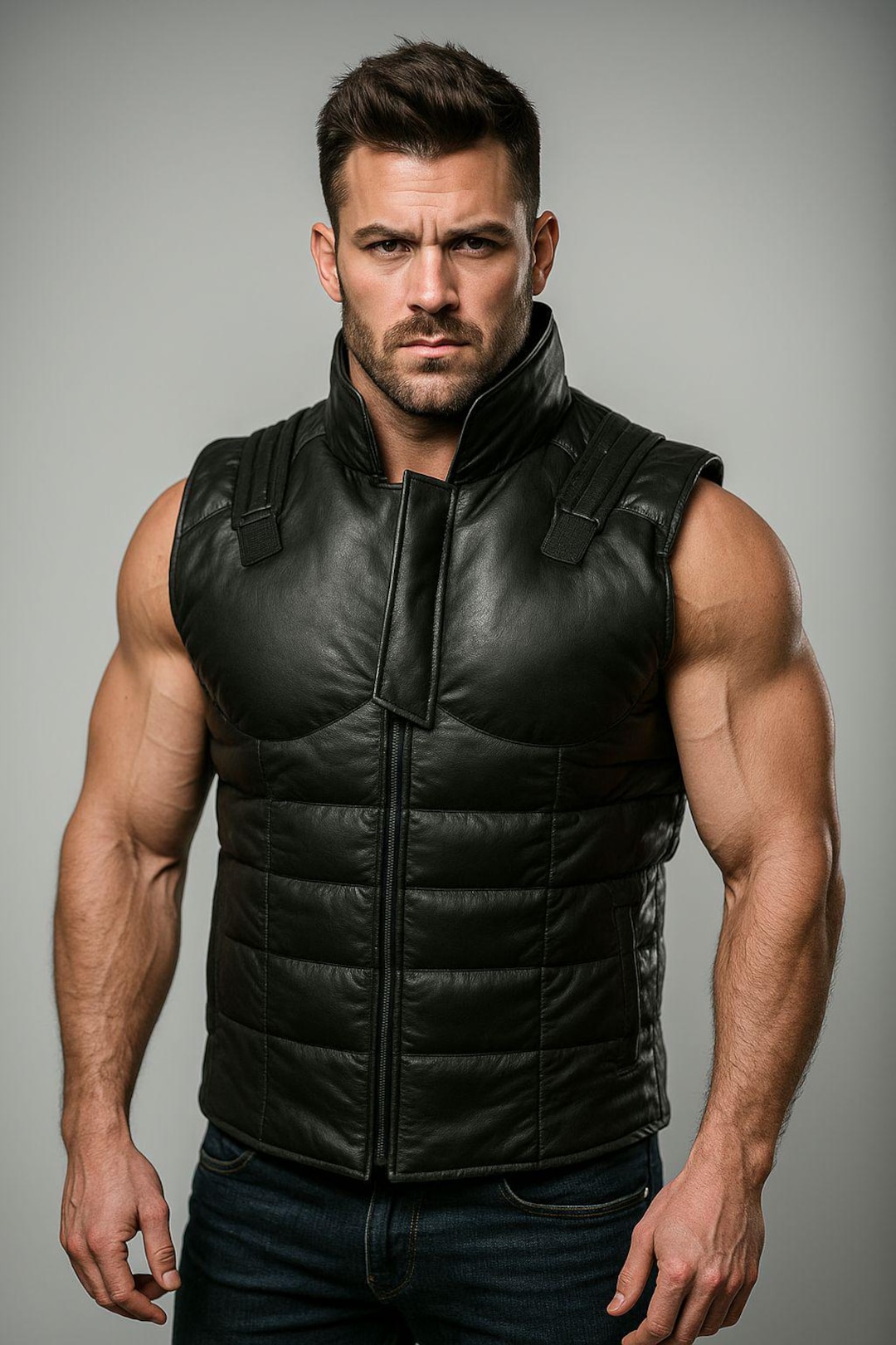 Handmade Metal Gear Solid Tactical Vest: Faux Leather Cosplay Costume ...