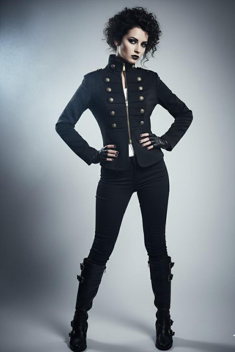 Black Gothic Steampunk Military Drummer Parade Jacket | Victorian ...