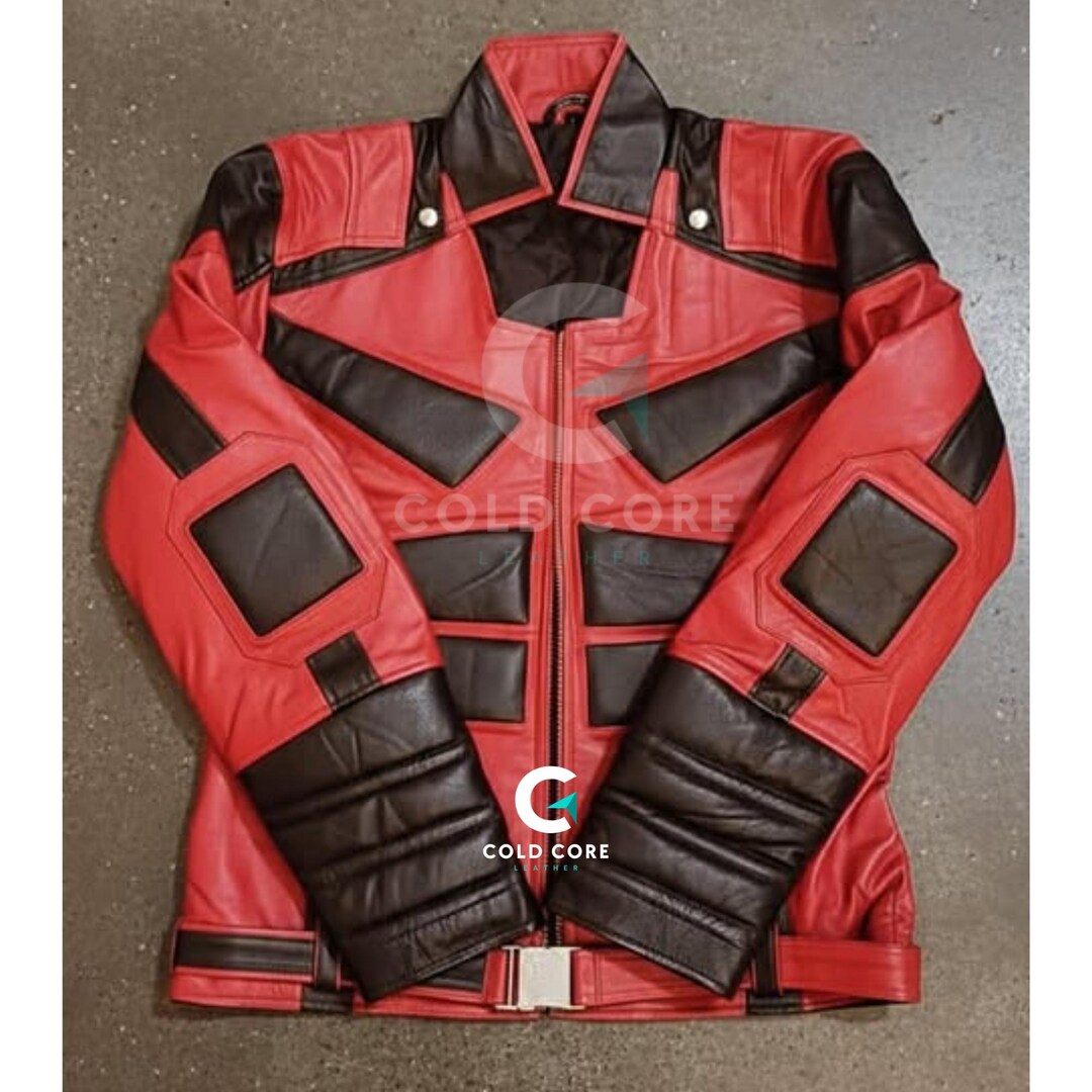 Deadpool Leather Jacket for Men Biker Jacket Ryan Reynolds Cosplay ...